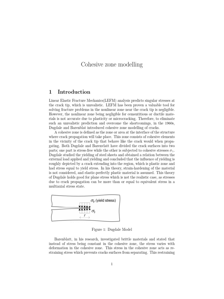 Cohesive Zone Modelling Report | Download Free PDF | Fracture Mechanics ...
