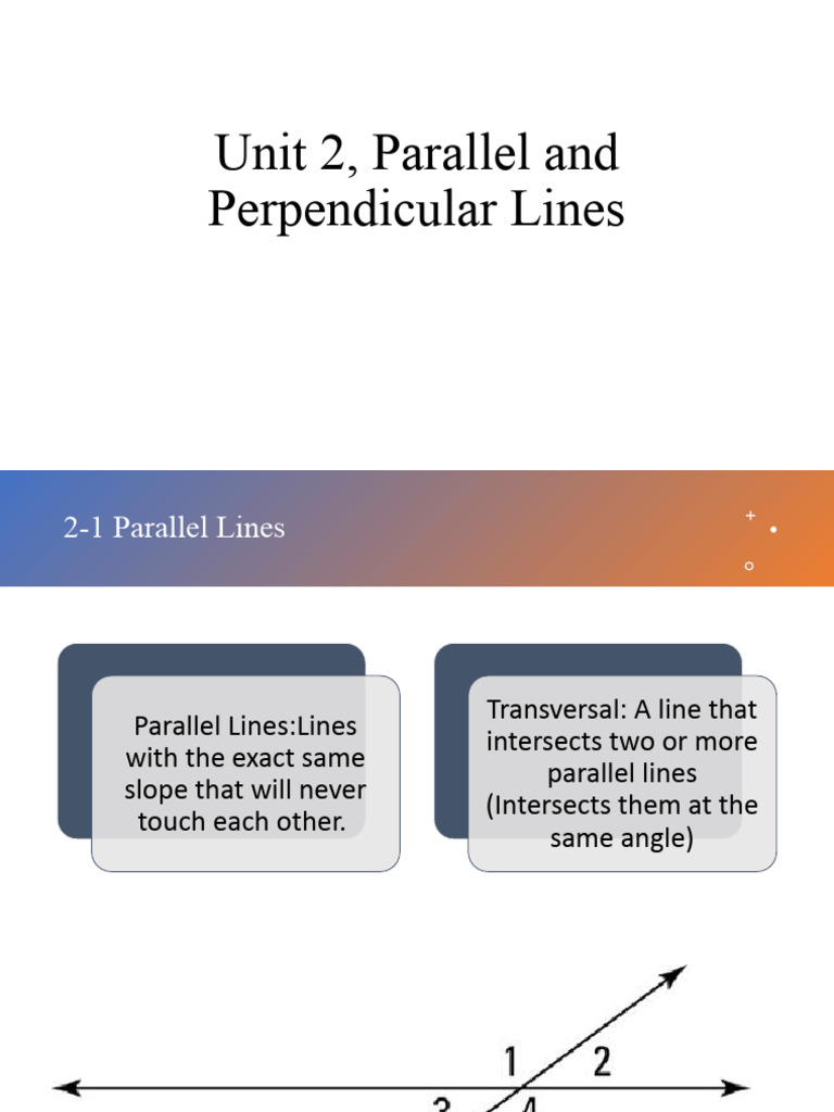 Unit 2, Parallel and Perpendicular Lines | PDF | Triangle | Mathematics