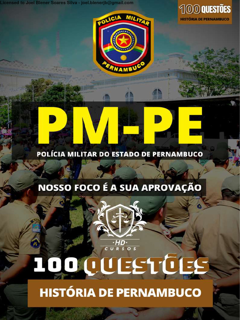 100 Questões de História de Pernambuco - Pmpe - HD Cursos | PDF | Brasil | Escravidão