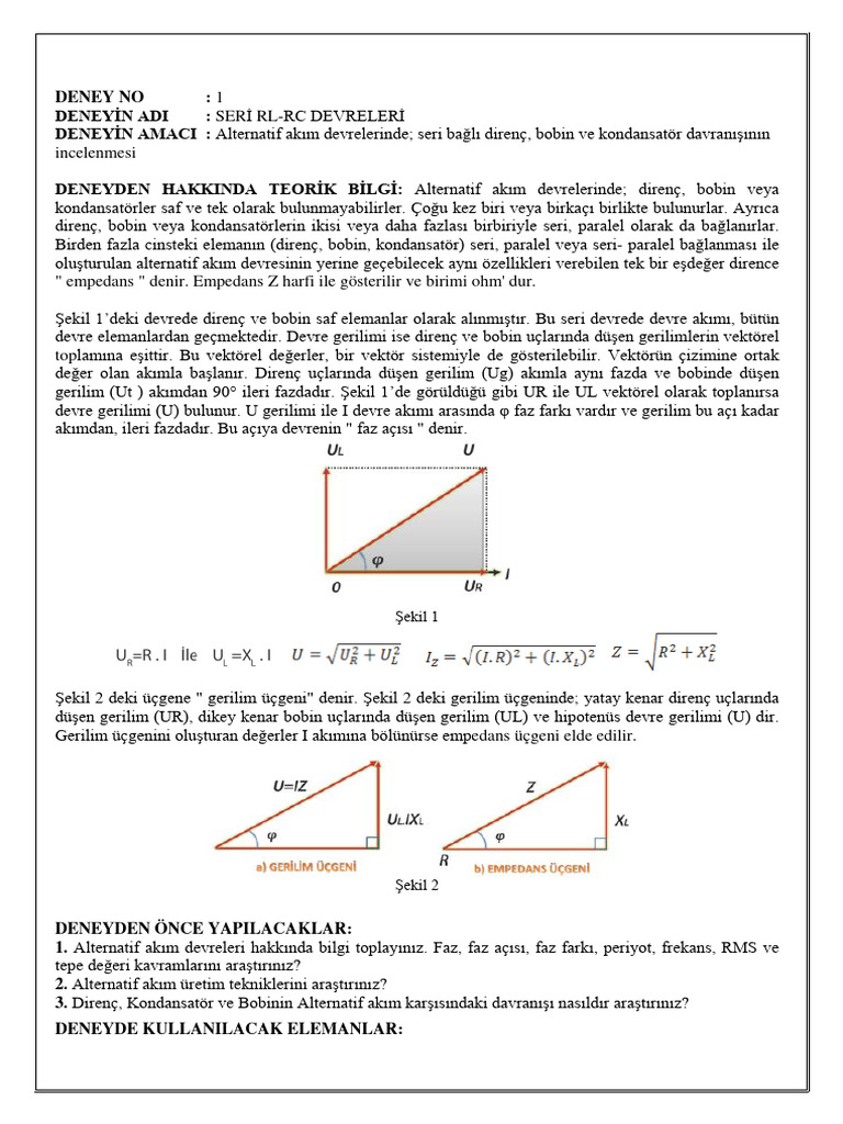 Devre Teorisi-2 Deney Föyüy | PDF
