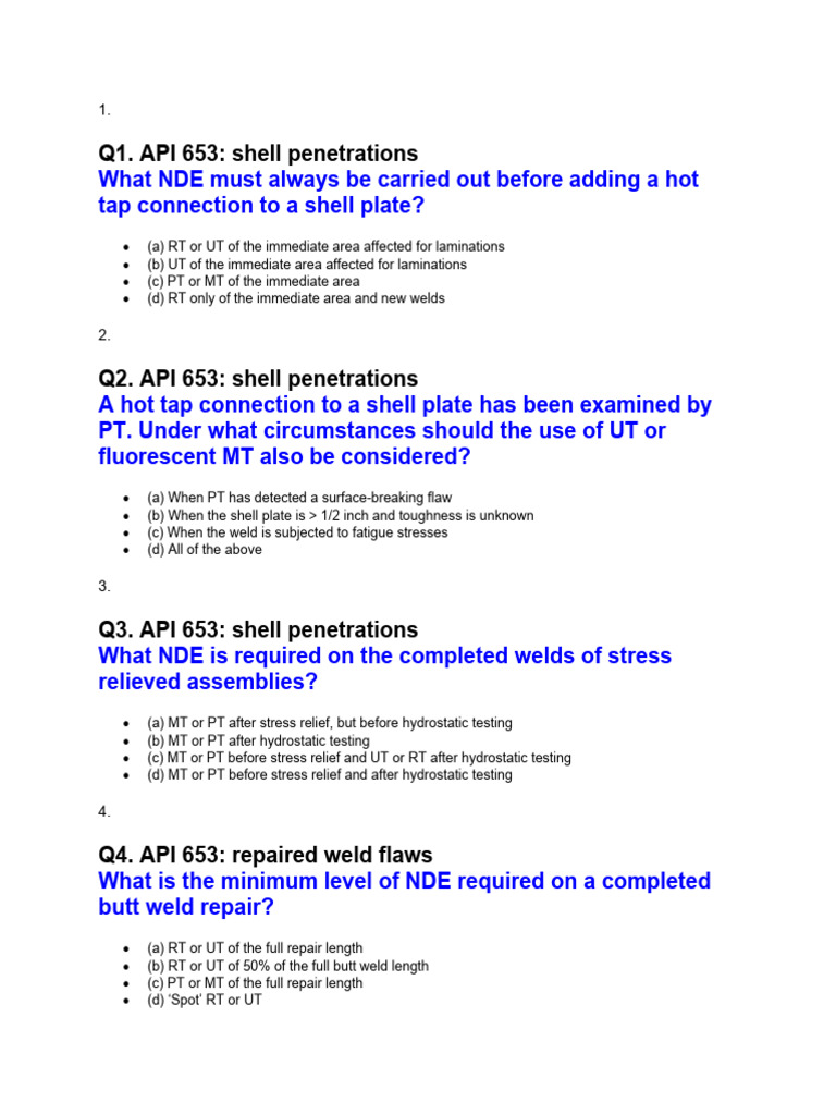 API 653 Hot Tap | PDF | Nondestructive Testing | Radiography