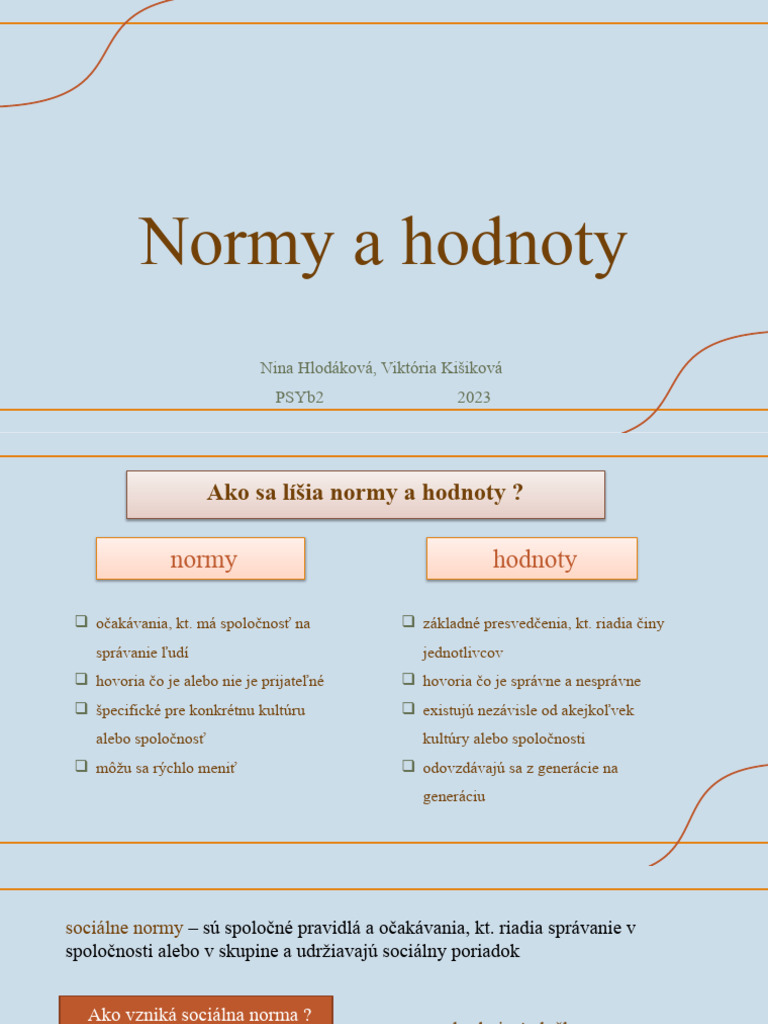 Nova Prezentacia Normy A Hodnoty | PDF