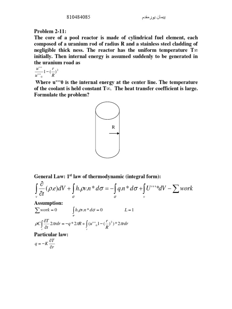 2-11 Advanced Heat Conduction (Solved Problem Vedat Arpaci) | PDF | Nuclear Fuel | Physical Sciences