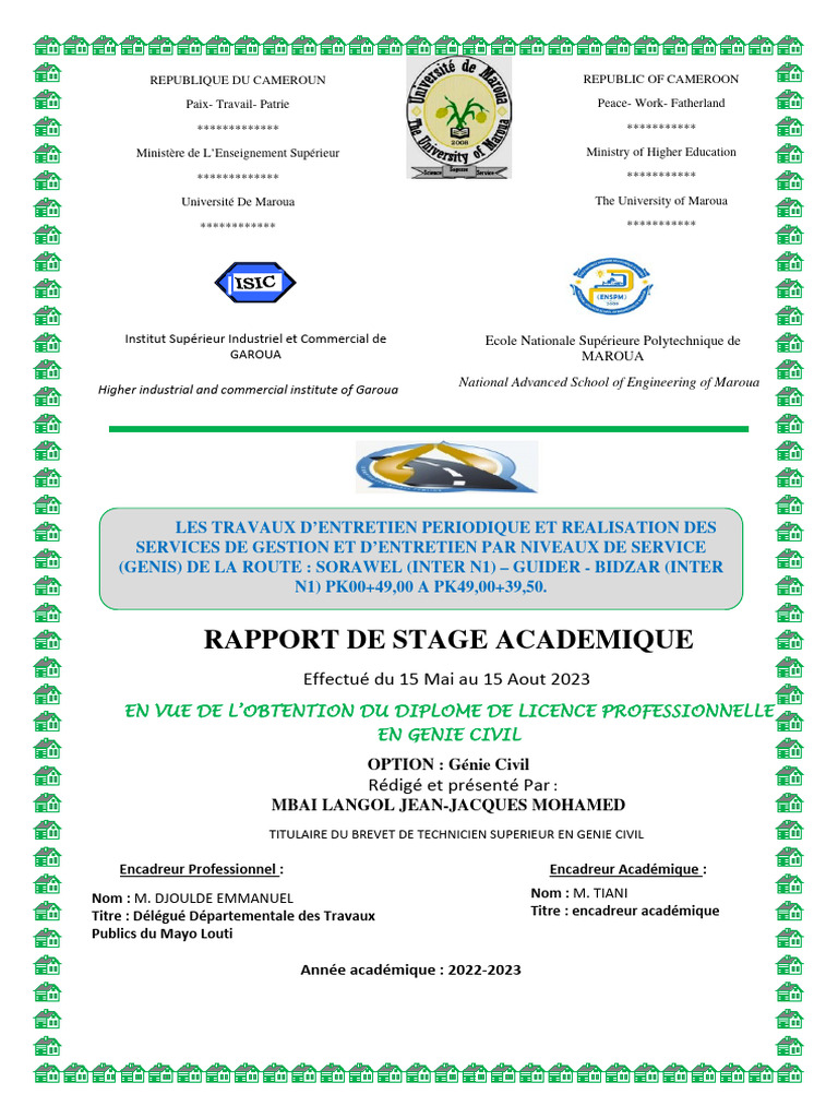 Rapport de stage en génie civil 2023 | PDF | Ingénierie civile