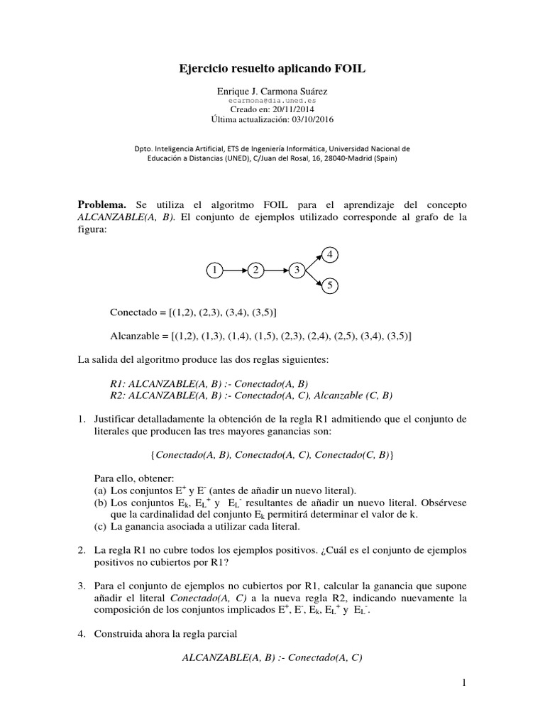 Ejercicio FOIL: Regla ALCANZABLE | PDF | Matemáticas Aplicadas ...