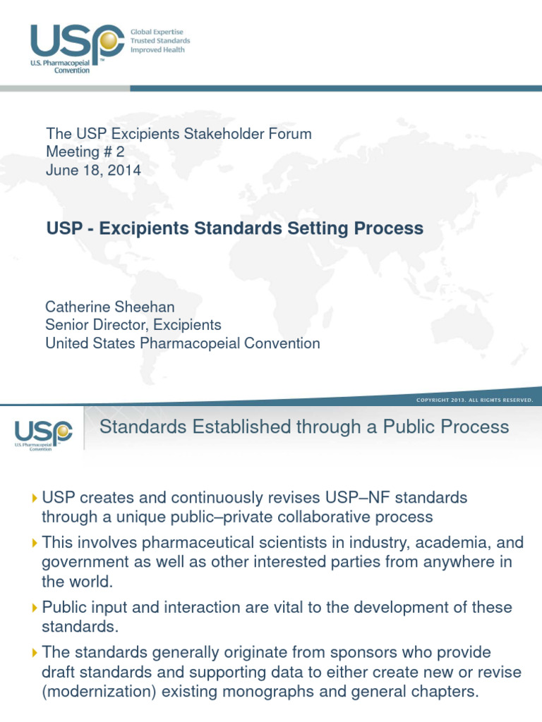 03b Usp Excipients Standards Setting Process 2014-06-18 | PDF | Assay ...
