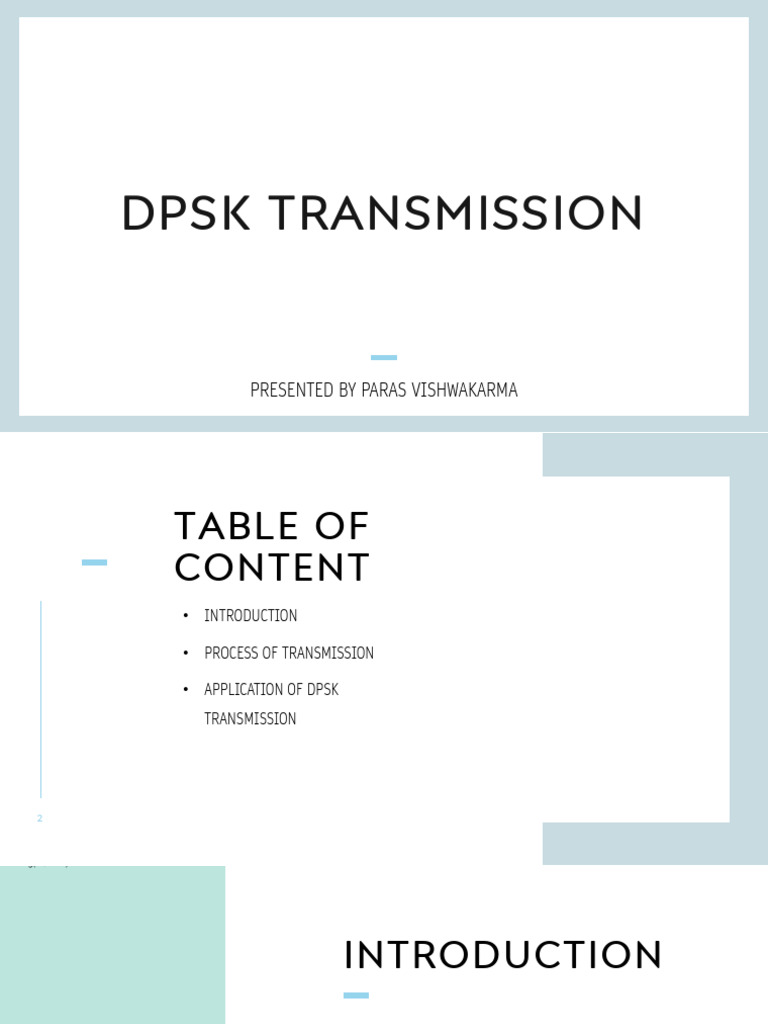 DPSK Transmission | PDF