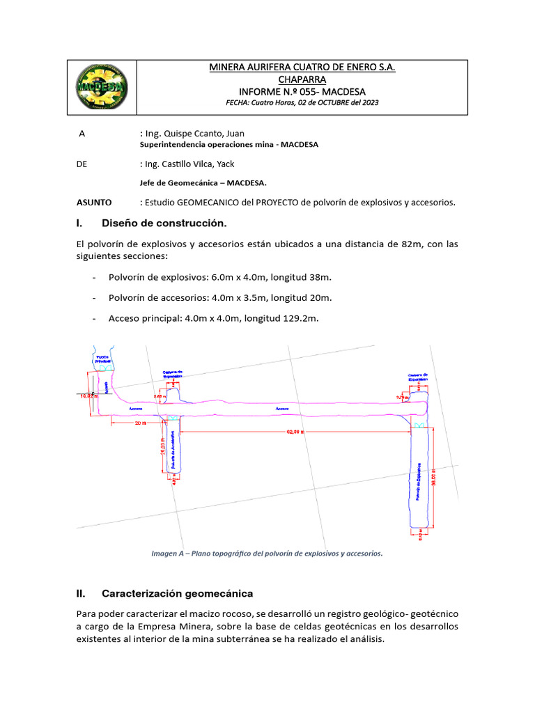 Informe de Geomecanica - Polvorin 810-Corregido23-10 | Descargar gratis ...