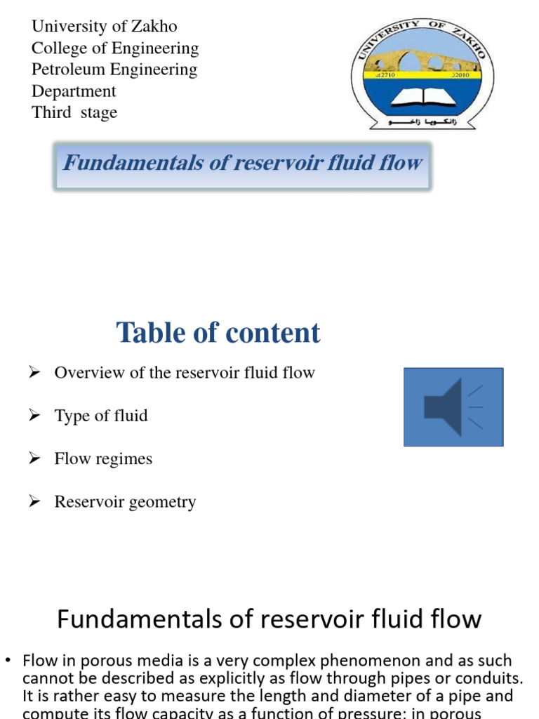 Fundamentals of Reservoir Fluid Dlow | PDF | Fluid Mechanics | Fluid ...