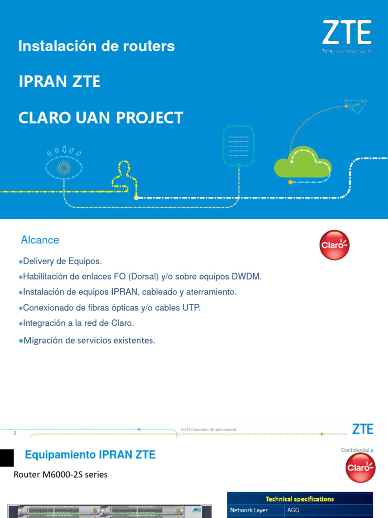 Training IPRAN ZTE - Instalación de Routers M6K-S y ZXCTN 6102H-S | PDF ...