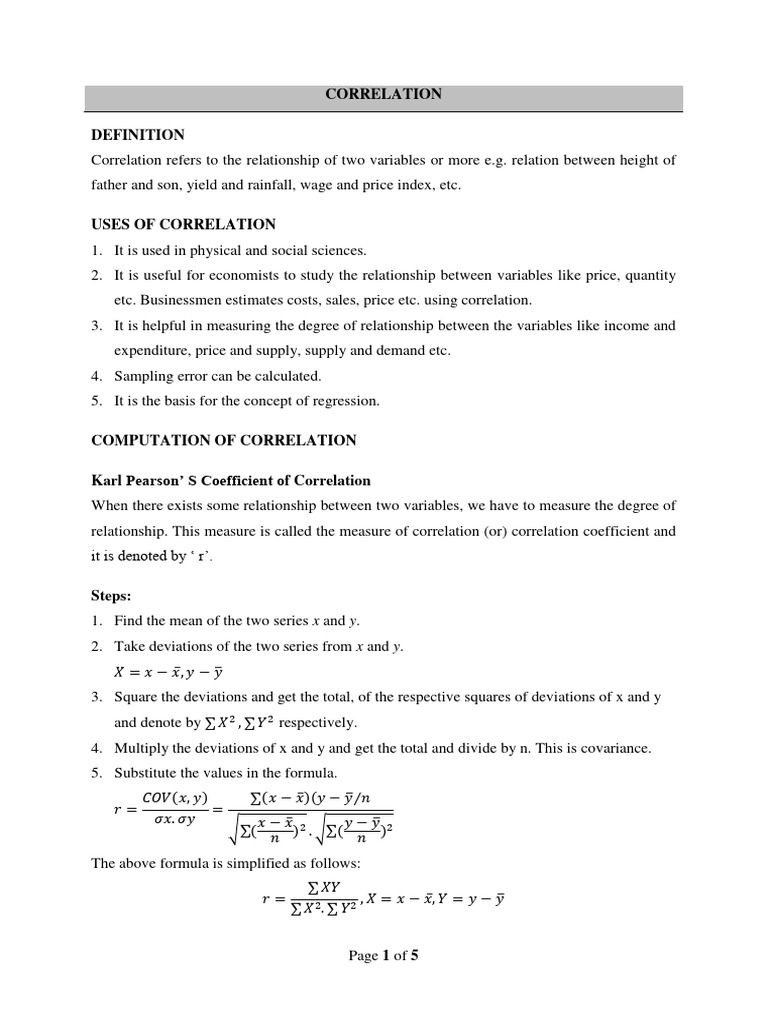 Correlation | PDF | Statistical Analysis | Teaching Mathematics Correlation | PDF | Statistical Analysis | Teaching Mathematics