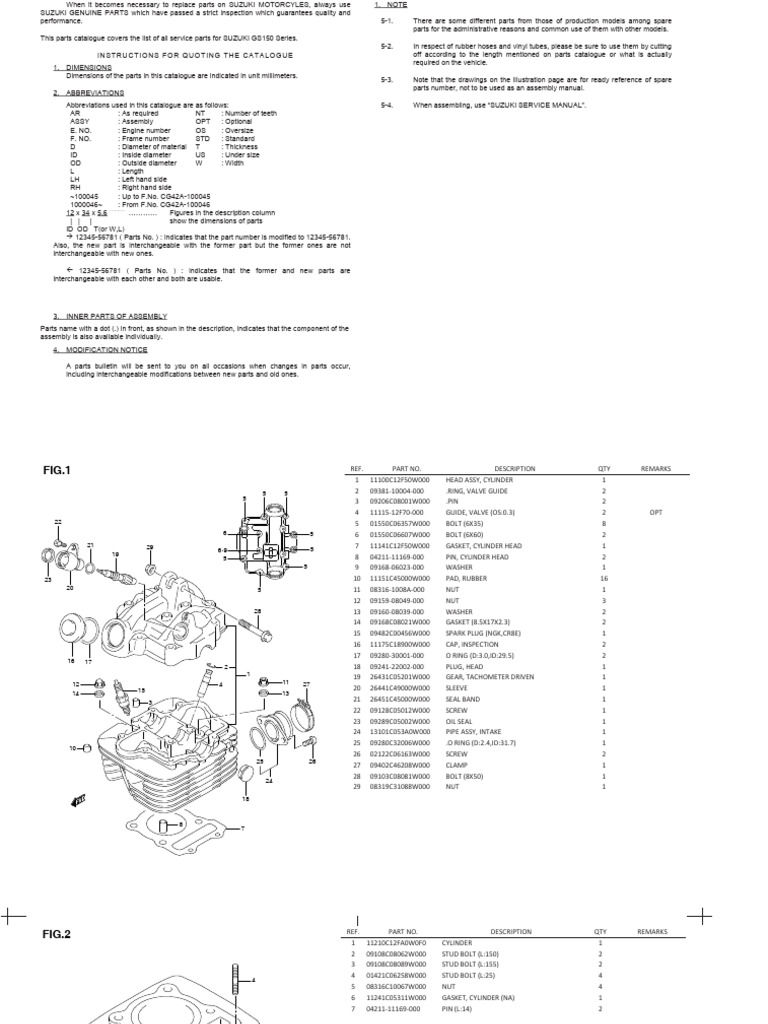 GS150 Parts Catalog | PDF | Vehicle Parts | Propulsion