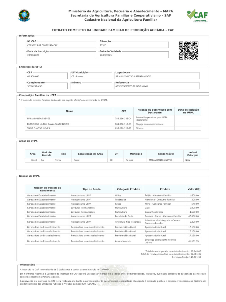 Extrato Caf | Download grátis PDF | Agricultura | Comidas e bebidas