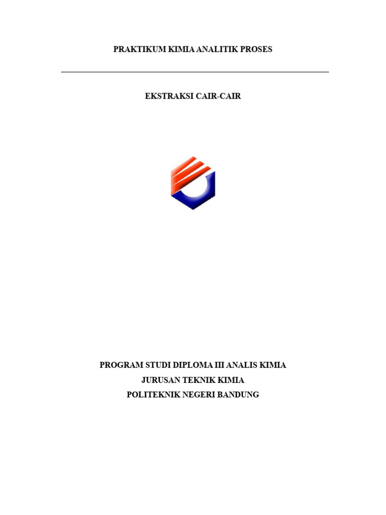 Laporan Praktikum Ekstraksi Cair-Cair | PDF