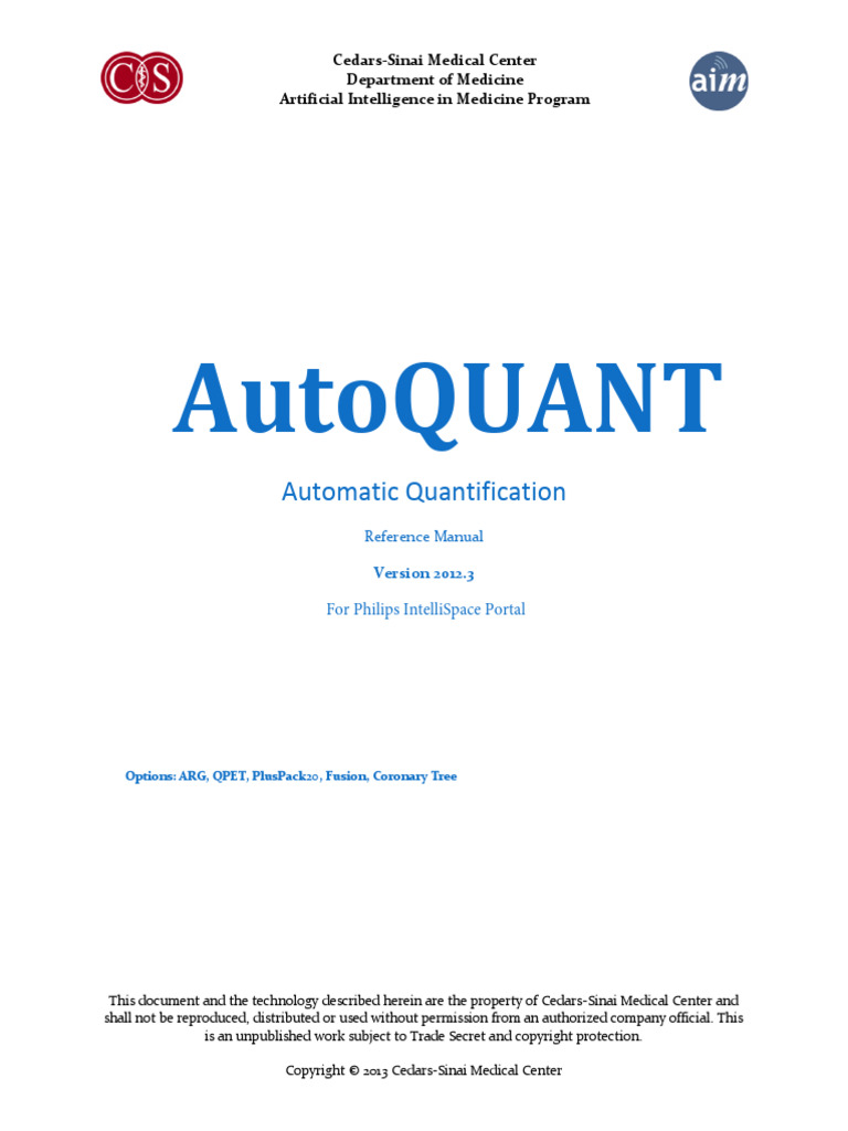 B AutoQUANT ENG | PDF | Positron Emission Tomography | Cartesian ...