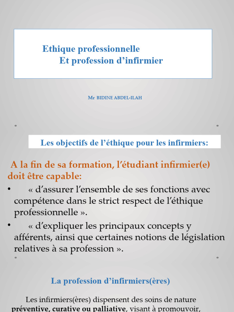 Ethique Professionnelle Partie 1 | PDF | Moralité | Allaitement
