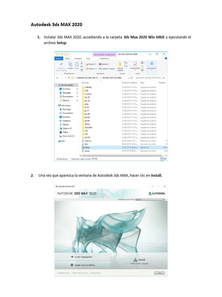 Instalar 3ds MAX 2020 | PDF
