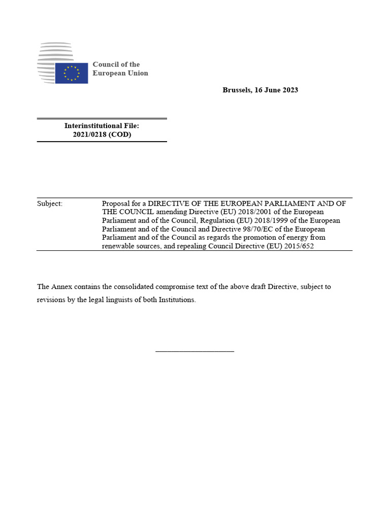 Red Iii | PDF | Renewable Energy | European Union