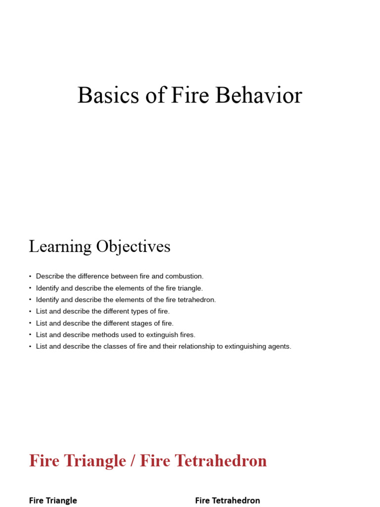 Understanding Fire Behavior Basics | PDF | Fires | Chemical Engineering