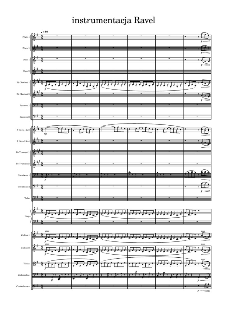 Instrumentacja - Ravel 2 | PDF | Compositions For Orchestra | Music ...