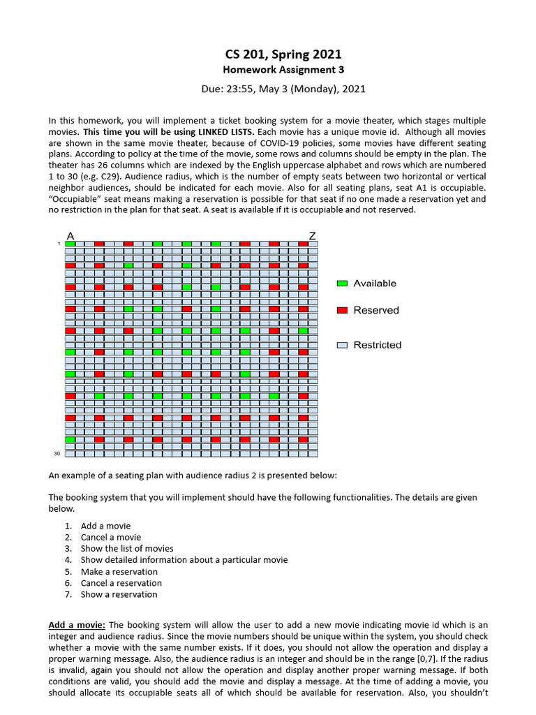 Bilkent Cs201 Spring 2021 Homework 3 Pdf Class Computer Programming Computer Programming 
