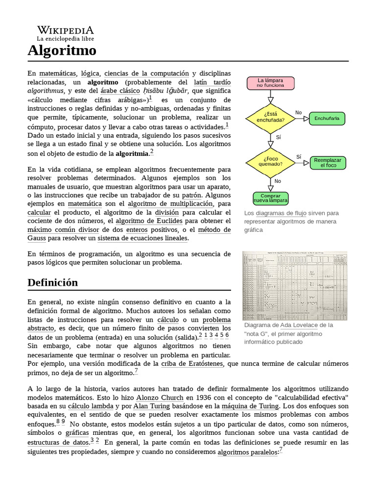 Algoritmo | PDF | Algoritmos | Matemáticas
