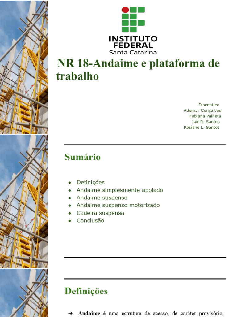 NR 18 - Andaimes | PDF | Andaime