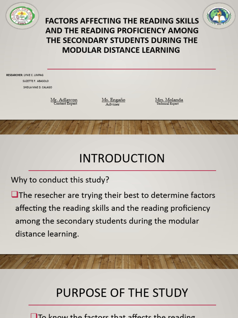 Factors Affecting The Reading Skills and The Reading | PDF | Learning ...