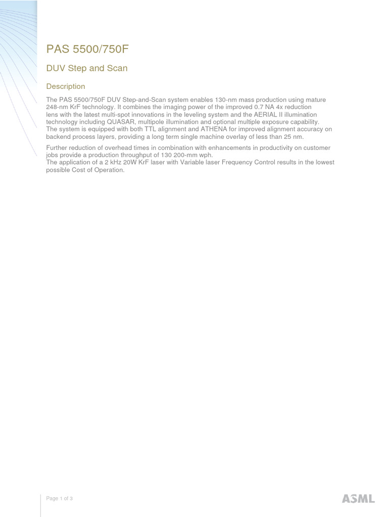 Pas 5500-750F | PDF | Laser | Physical Sciences