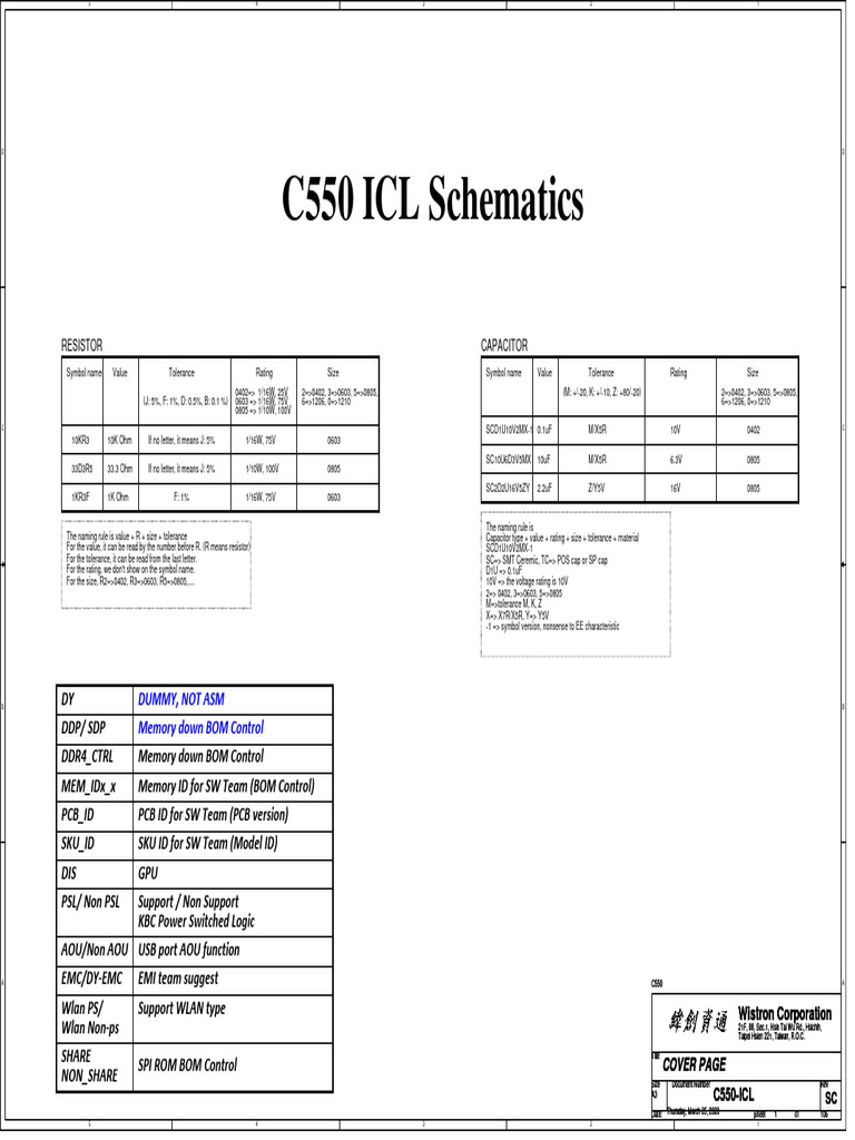 C550 ICL Schematics: Capacitor Resistor | PDF | Usb | Resistor