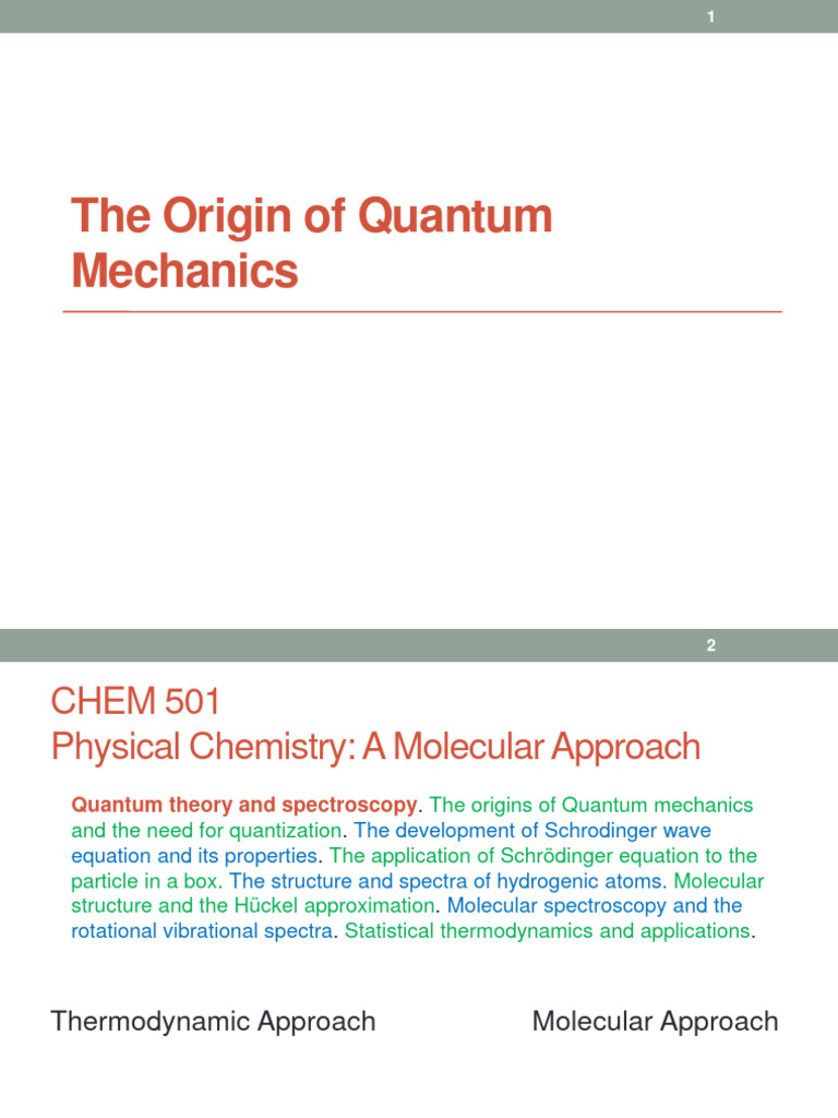 The Origin of Quantum Mechanics | Download Free PDF | Spectroscopy ...
