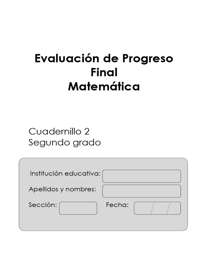 Prim_cuad02_2° Matemática VF ok | PDF | Balanza