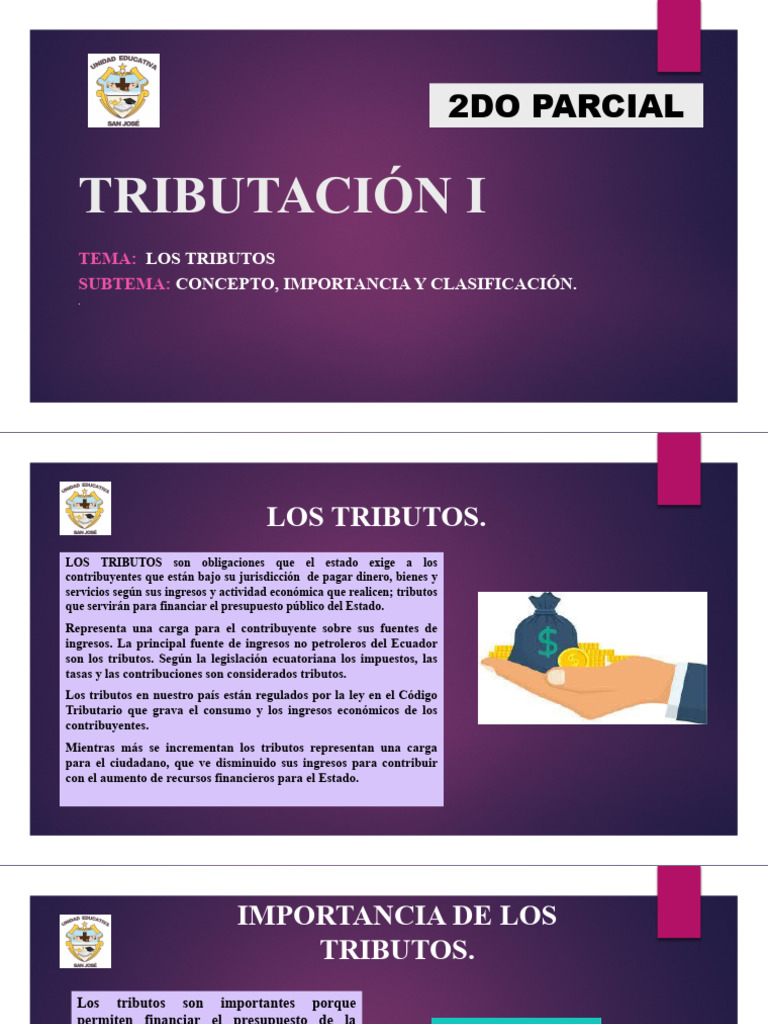 Tema - Tributos y Clasificación | Descargar gratis PDF | Impuestos | Finanzas del gobierno