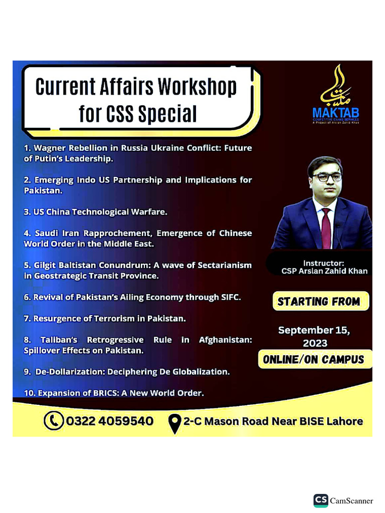 Sir Zahid Arslan Notes (Maktab Academy) | PDF