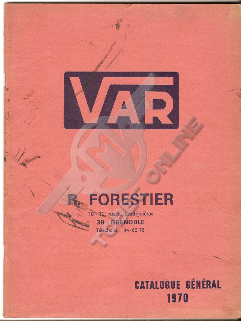 VAR Tools Catalog 1970 | PDF