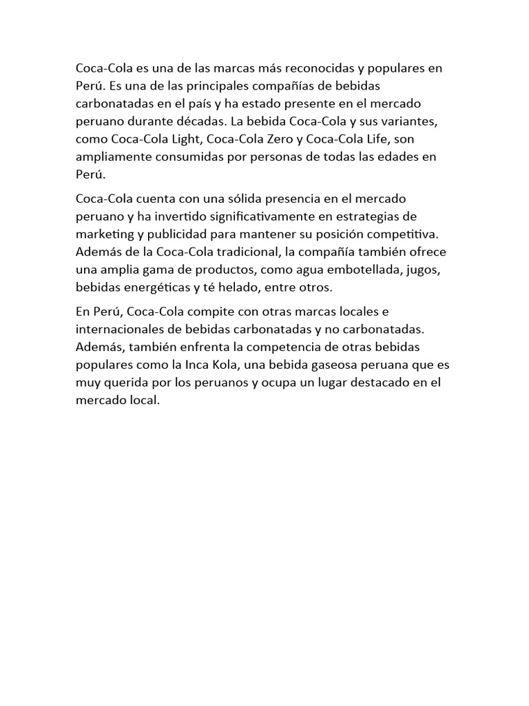 Coca | PDF | Coca Cola | Refresco Coca | PDF | Coca Cola | Refresco