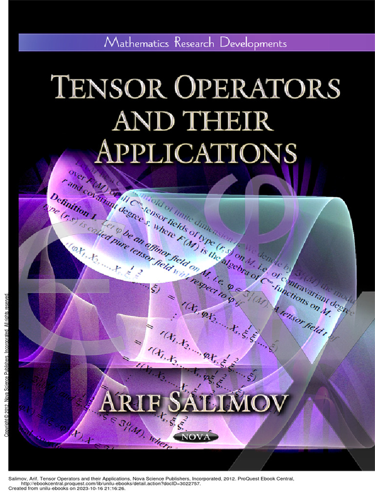 Tensor Operators and Their Applications | PDF | Field (Mathematics) | Tensor