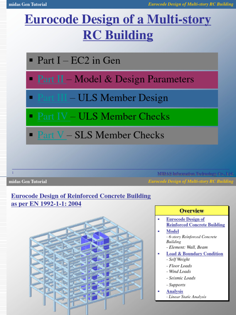 Eurocode Design of A Multi-Story. RC Building | PDF | Reinforced ...