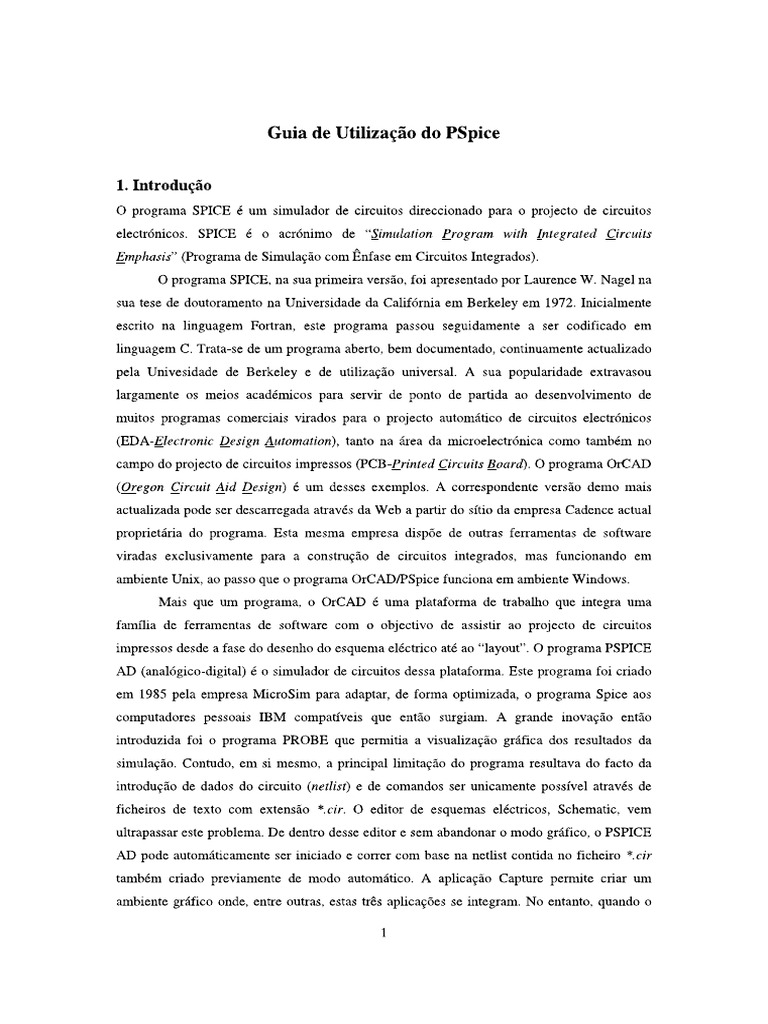 Guia Pspice | PDF