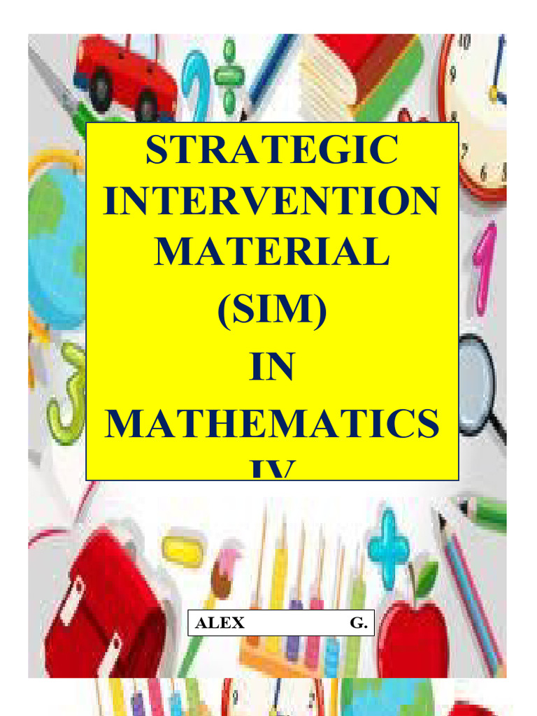 Strategic Intervention Material in Math-4 | PDF | Mathematical Notation ...