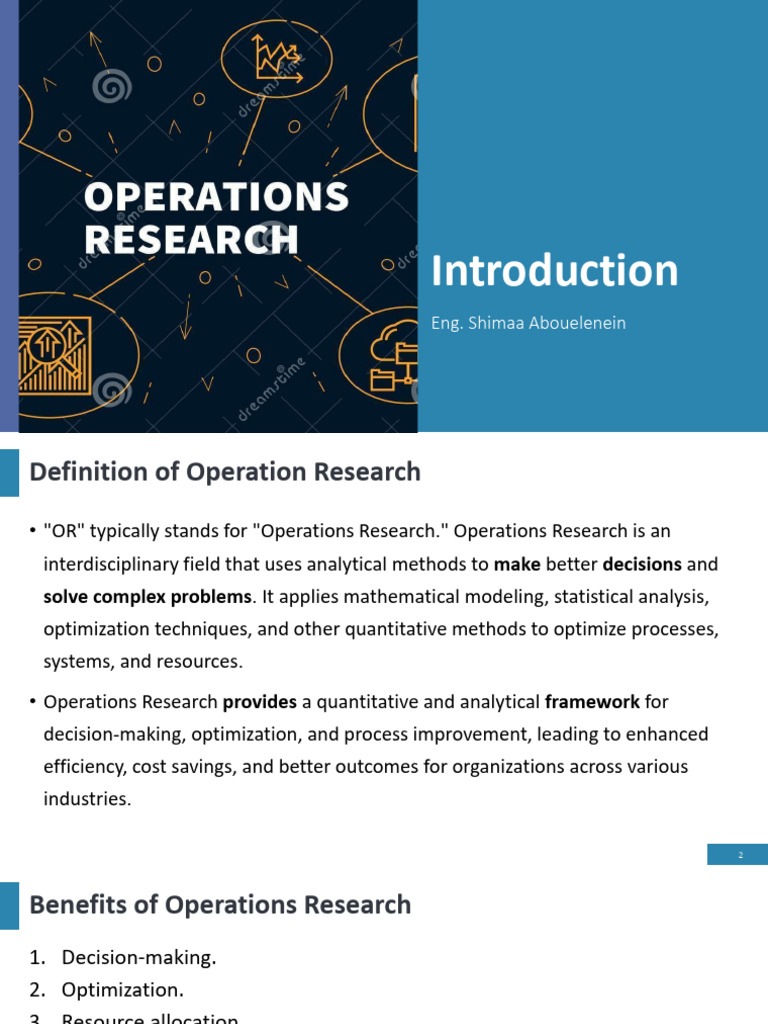 Introduction OR | PDF | Mathematical Optimization | Operations Research