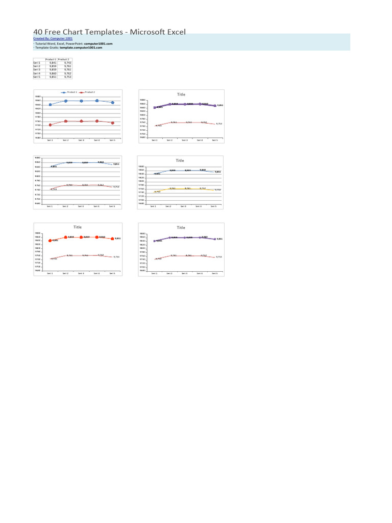 Free Excel Chart Templates Guide | PDF | Microsoft Excel | Websites