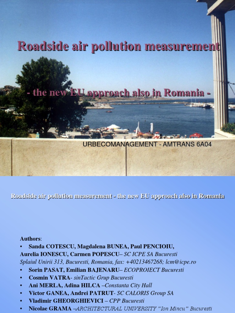 Roadside Air Pollution Measurement: - The New EU Approach Also in ...
