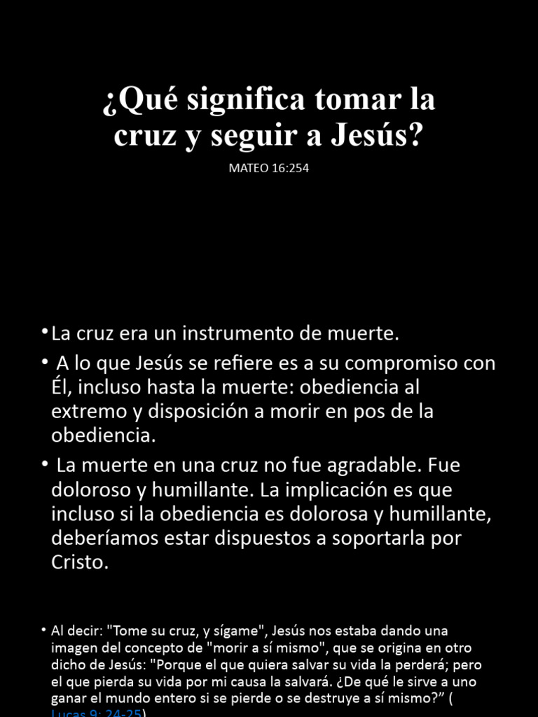 Qué Significa Tomar La Cruz y Seguir | PDF | Jesús | Muerte