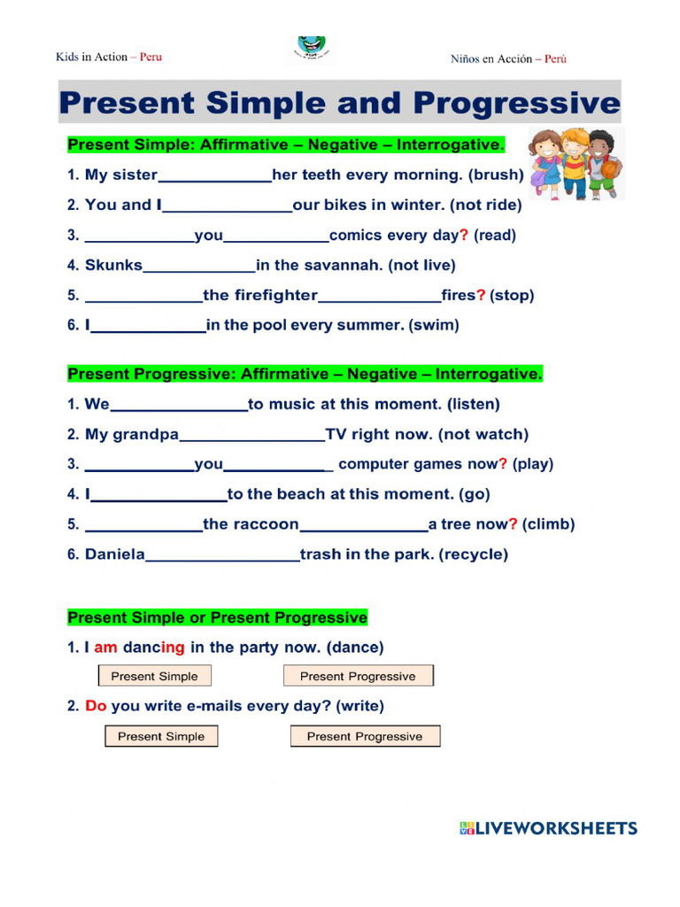 Present Simple and Progressive | PDF