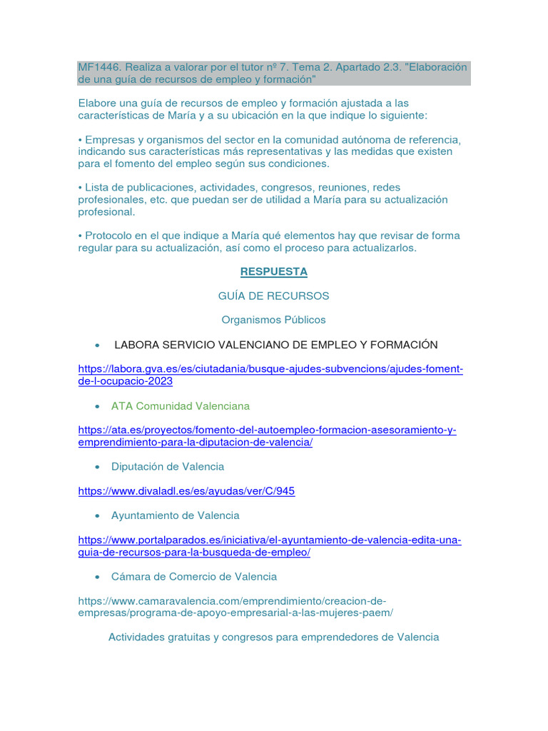 MF1446. Realiza A Valorar Por El Tutor Nº 7. Tema 2. Apartado 2.3 ...