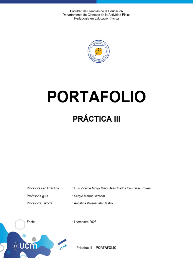 Portafolio Práctica III | PDF | Evaluación | Aprendizaje