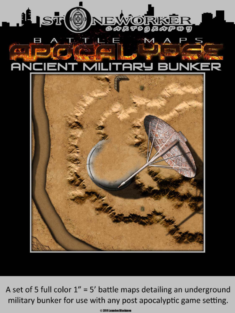 Battlemaps Apocalypse 15 Military Bunker GL FC NG 01 | PDF | Map