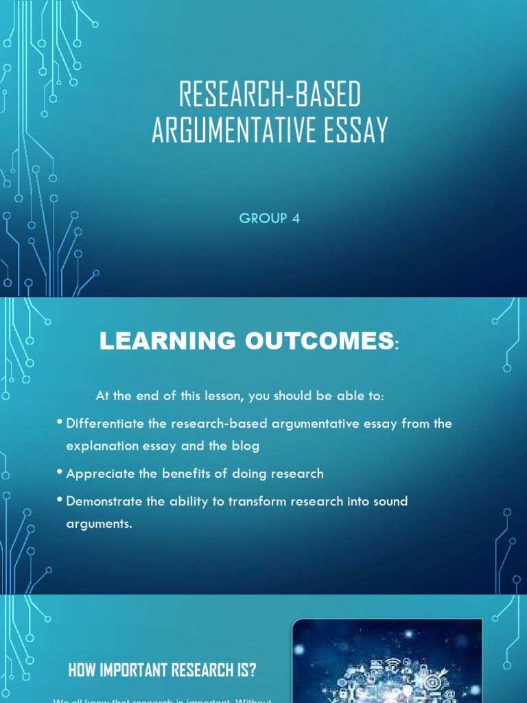 Research Based Argumentative Essay | PDF | Bibliography | Essays Research Based Argumentative Essay | PDF | Bibliography | Essays