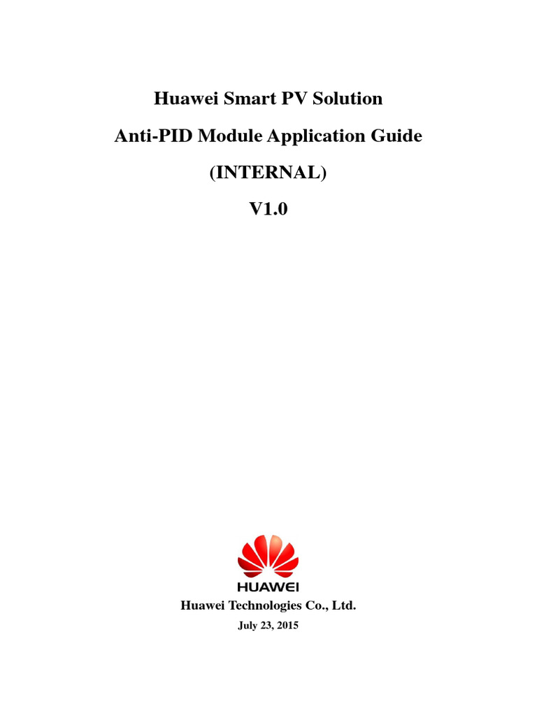 Huawei Smart PV Solution Anti-PID Module Application Guide 01 ...